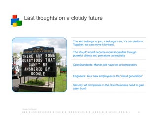 Perspectives on Cloud COmputing - Google | PDF