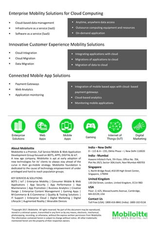 Cloud Computing Flyer - Mobiloitte | PDF