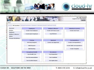 Introducing Cloud HR - A Browser Based Modular HR System | PPT