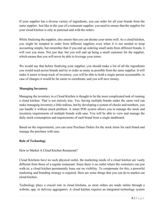 Cloud Kitchen Project Cloud-Kitchen-equipment-checklist-compressed | PDF