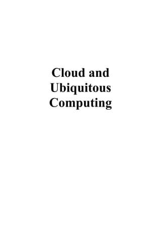 Cloud and Ubiquitous Computing manual | PDF
