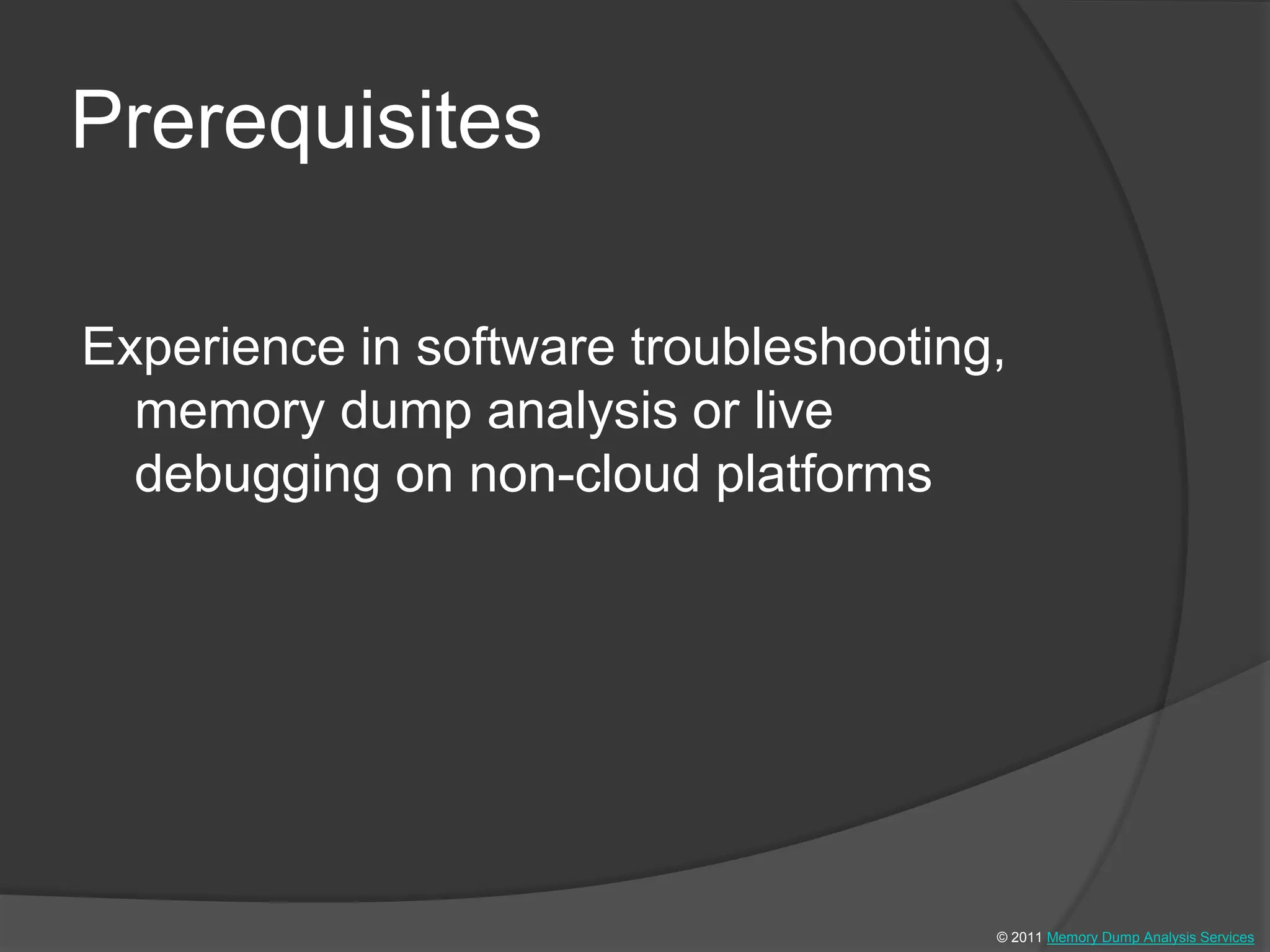 The Old New Crash: Cloud Memory Dump Analysis | PPT | Free Download