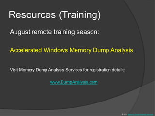 The Old New Crash: Cloud Memory Dump Analysis | PPT