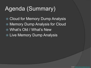 The Old New Crash: Cloud Memory Dump Analysis | PPT