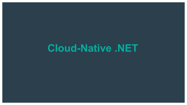 .NET Cloud-Native Bootcamp | PPT