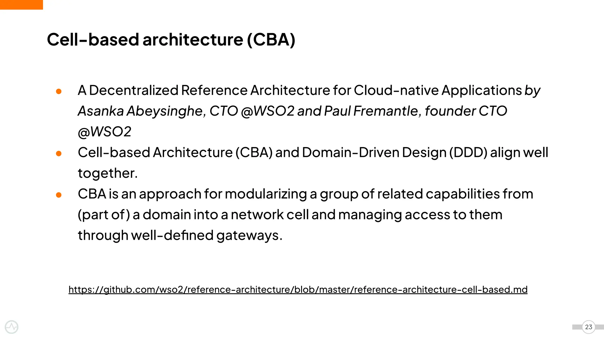 WSO2CON 2024 - Cloud Native Middleware: Domain-Driven Design, Cell ...