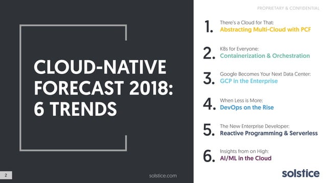 Solstice Cloud-Native Trends for 2018 | PPT
