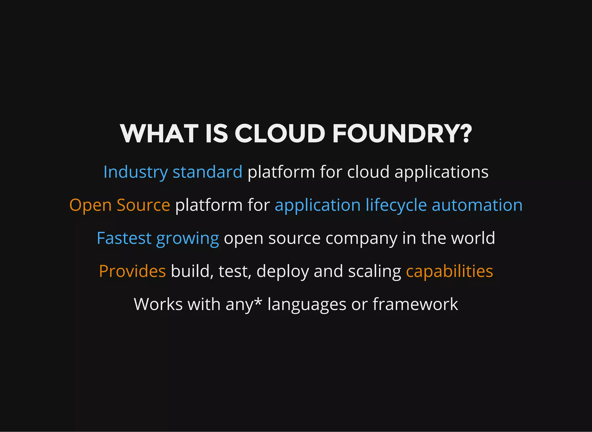 An introduction to Cloud Foundry | PPT