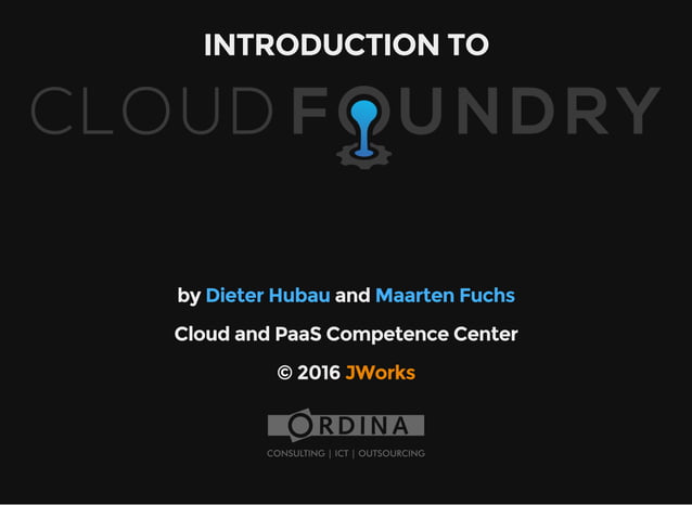 An introduction to Cloud Foundry | PPT