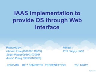 IAAS Implementation to provide OS through Web interface | PDF | Cloud ...