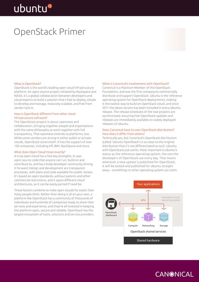 Cloud Ubuntu Open Stack Primer | PDF