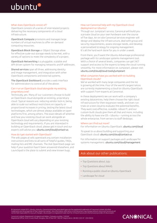 Cloud Ubuntu Open Stack Primer | PDF