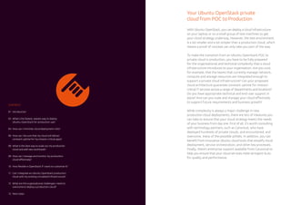 Cloud Ubuntu Open Stack Private Cloud | PDF