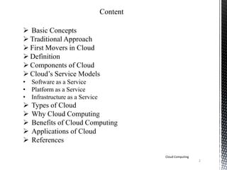 Basics of Cloud Computing | PPTX