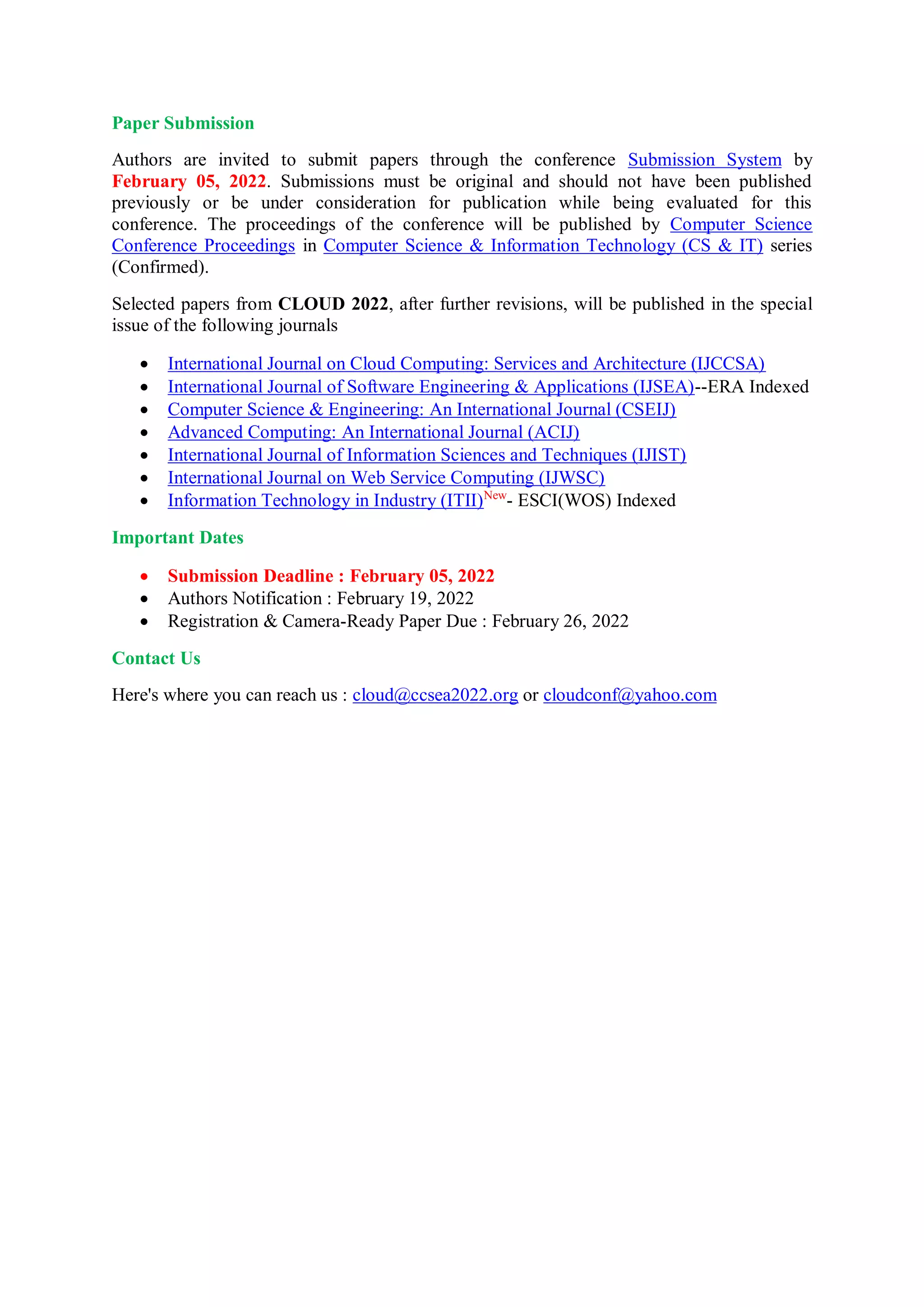 11th International Conference on Cloud Computing: Services and ...