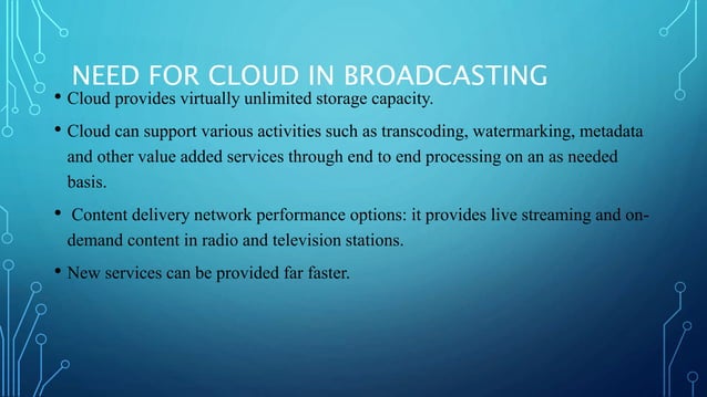 Cloud broadcasting and computing | PPT
