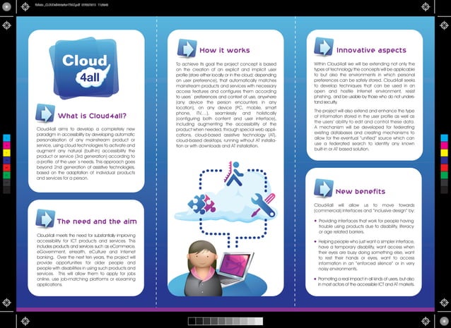 Cloud4all leaflet | PDF
