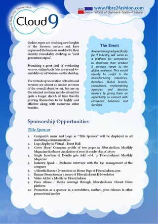 Cloud9 Sponsorship Proposal - Fibre2fashion | PPT