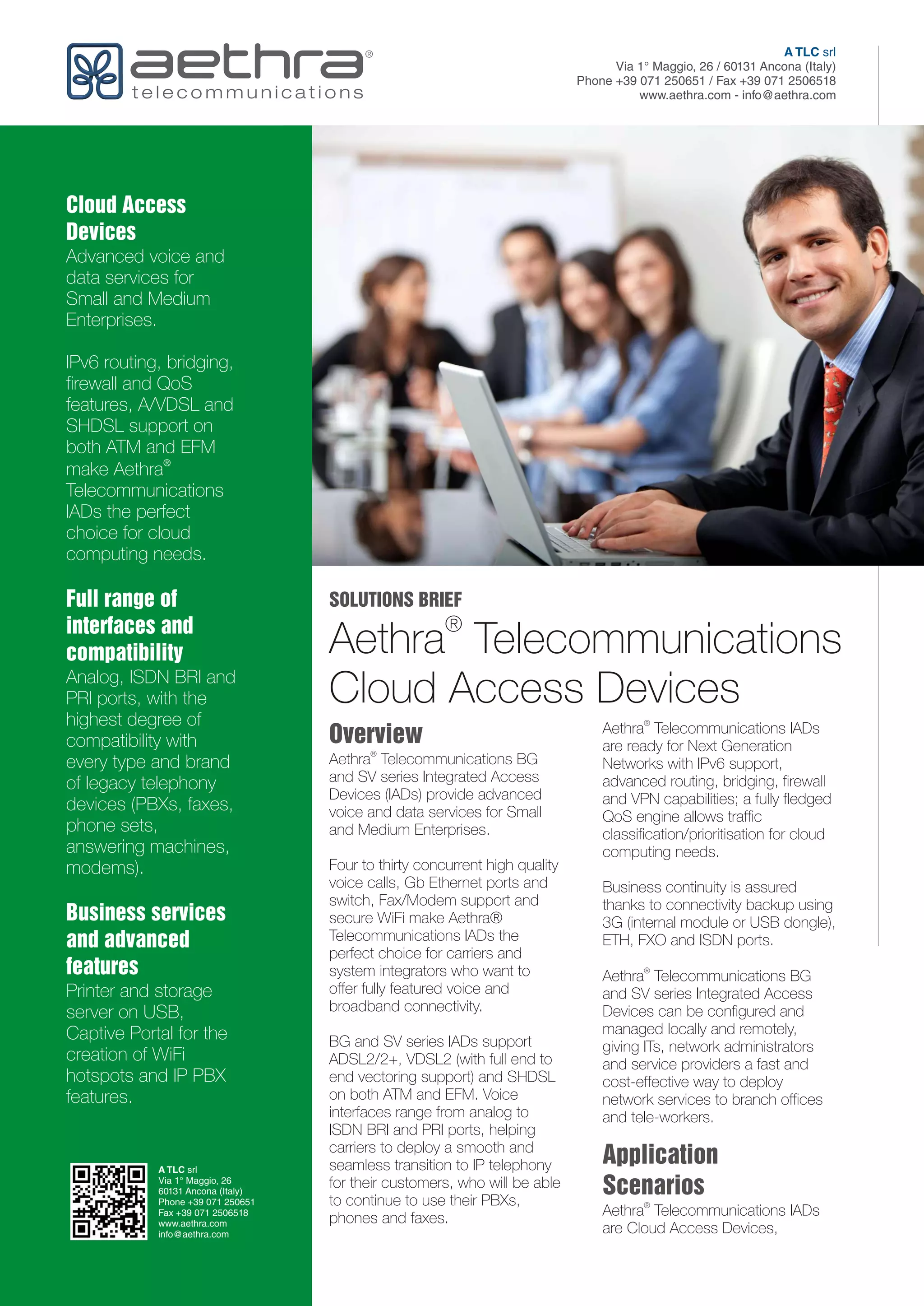 Aethra Telecommunications Cloud Access Devices | PDF