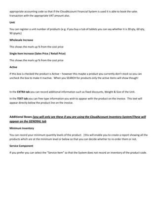 CloudAccountMalta Invoice System | DOCX