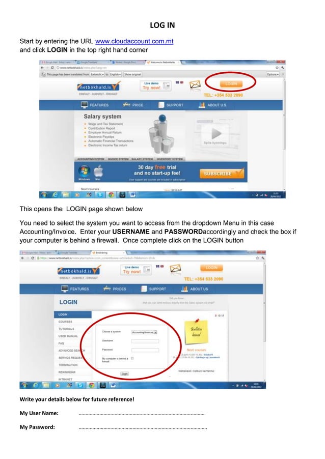 CloudAccountMalta Invoice System | DOCX