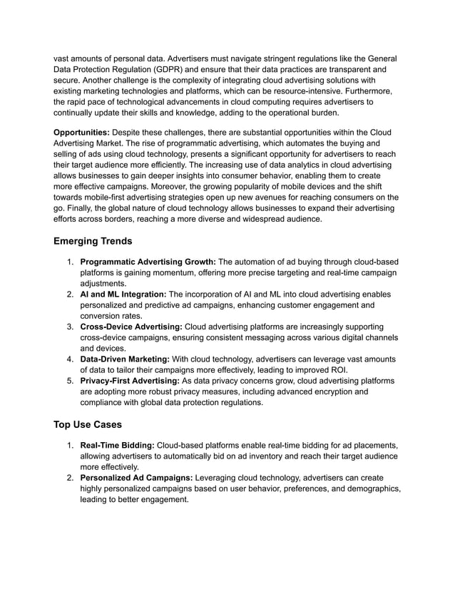 Cloud Advertising Market: Transforming Ad Strategies with AI | PDF