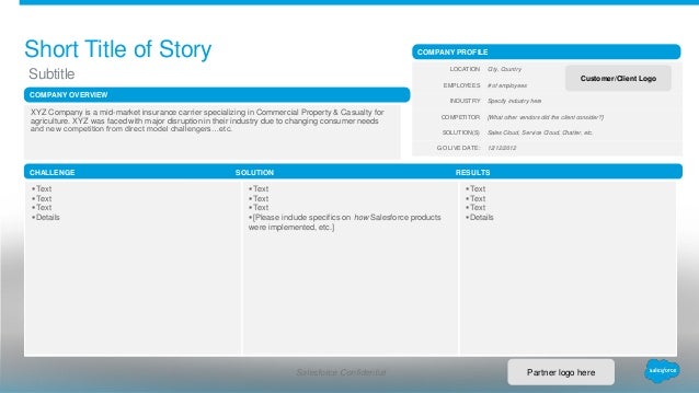 Customer Stories Template for Consulting Partners