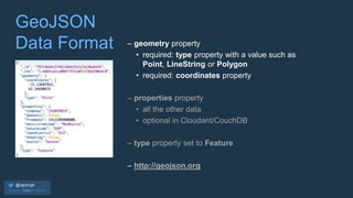 CouchDB Day NYC 2017: Using Geospatial Data in Cloudant & CouchDB | PPT