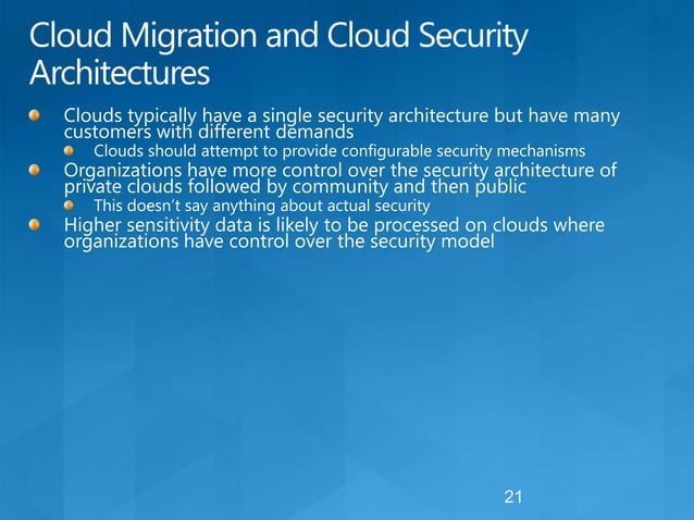 Cloud application architecture with sql azure and windows azure | PPTX