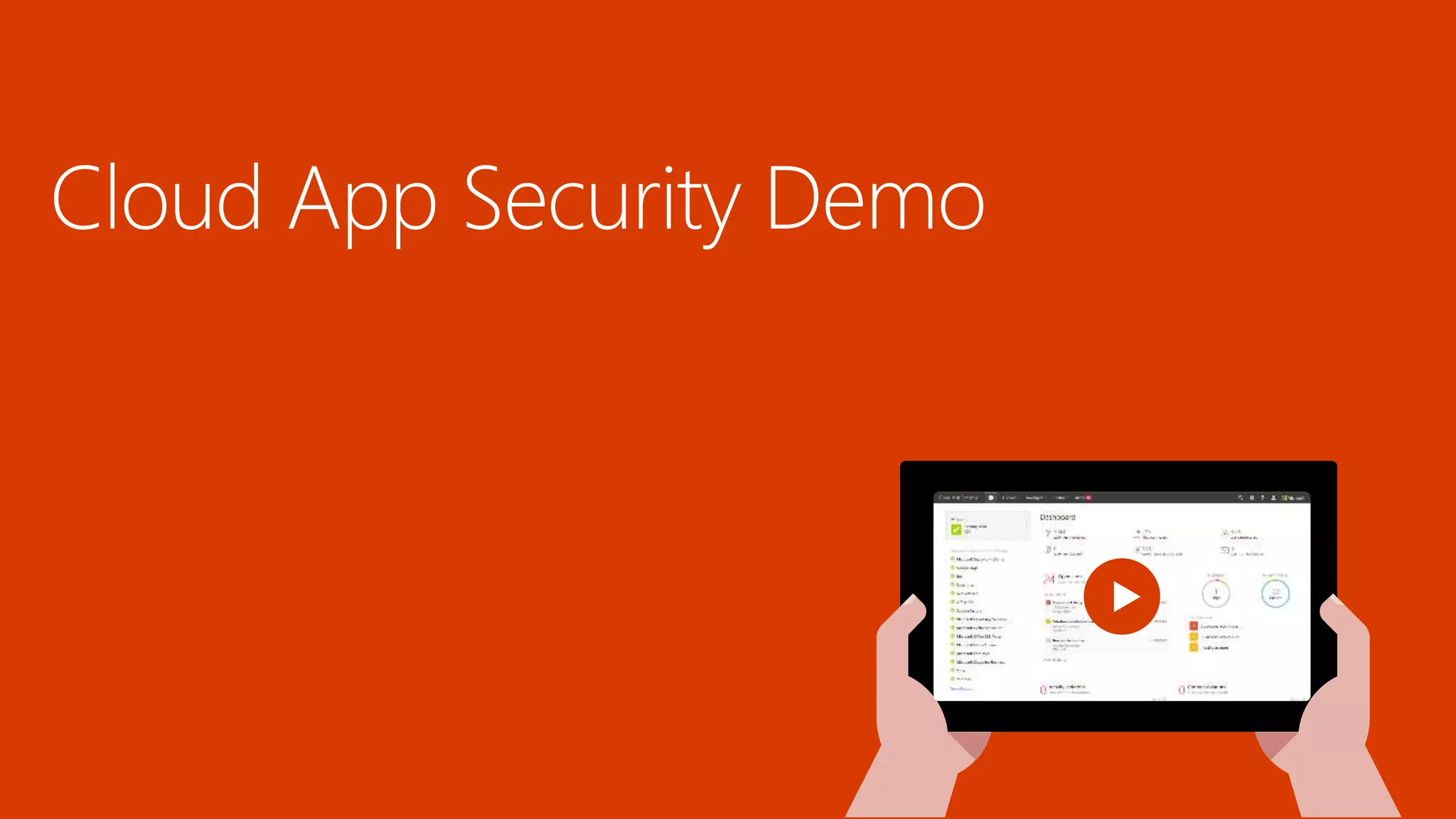 Microsoft Cloud Application Security Overview | PPTX