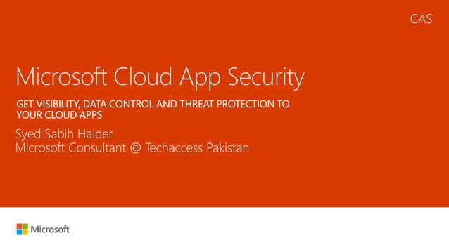 Microsoft Cloud Application Security Overview | PPTX | Cloud Computing ...