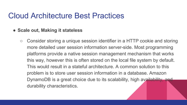 Cloud Architecture best practices | PPT