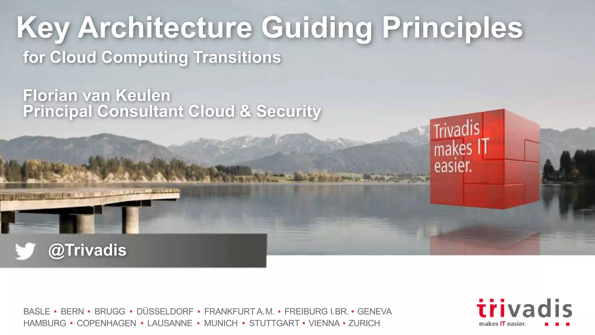 TechEvent Key Architecture Guiding principles | PPTX