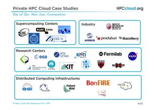 ISC Cloud 2013 - Cloud Architectures for HPC – Industry Case Studies ...