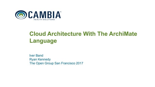 Cloud architecture with the ArchiMate Language | PDF | Cloud Computing ...