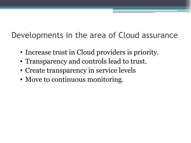 Cloud assurance software | PPTX | Cloud Computing | Internet