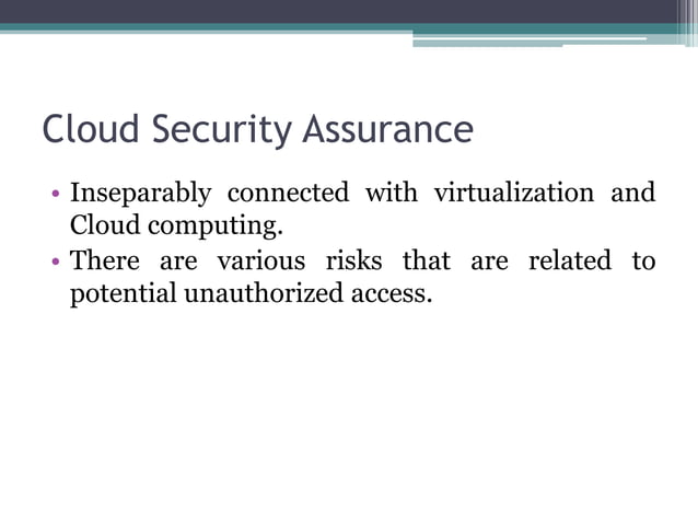 Cloud assurance software | PPTX | Cloud Computing | Internet
