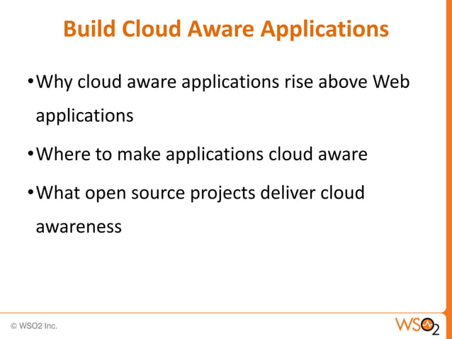 Building Cloud-Aware Applications | PPT