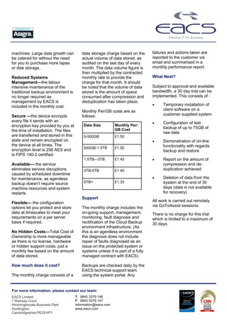EACS Cloud Backup | PDF