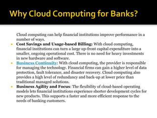 Cloud banking | PPTX | Cloud Computing | Internet