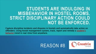 Cloud based hostel / dormitory management system with mobile apps | PPT