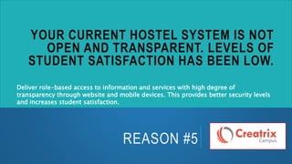 Cloud based hostel / dormitory management system with mobile apps | PPT