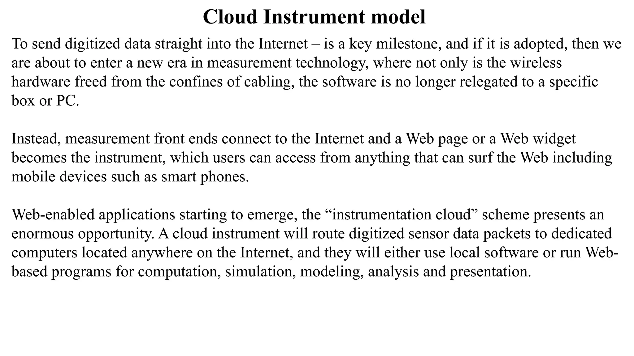 cloud based instrumentation introduction | PPTX