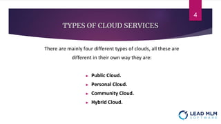 Cloud MLM Software - LEAD MLM SOFTWARE | PPTX | Cloud Computing | Internet