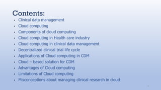 Cloud-Based Solutions for Clinical Data Management | PPTX