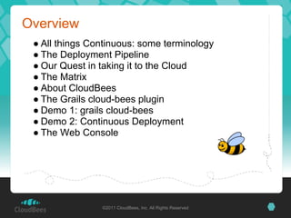 Continuous Delivery with Grails and CloudBees | PDF | Cloud Computing | Internet