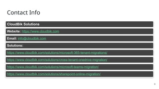 CloudBik's Office 365 Tenant-to-Tenant Migration.pptx