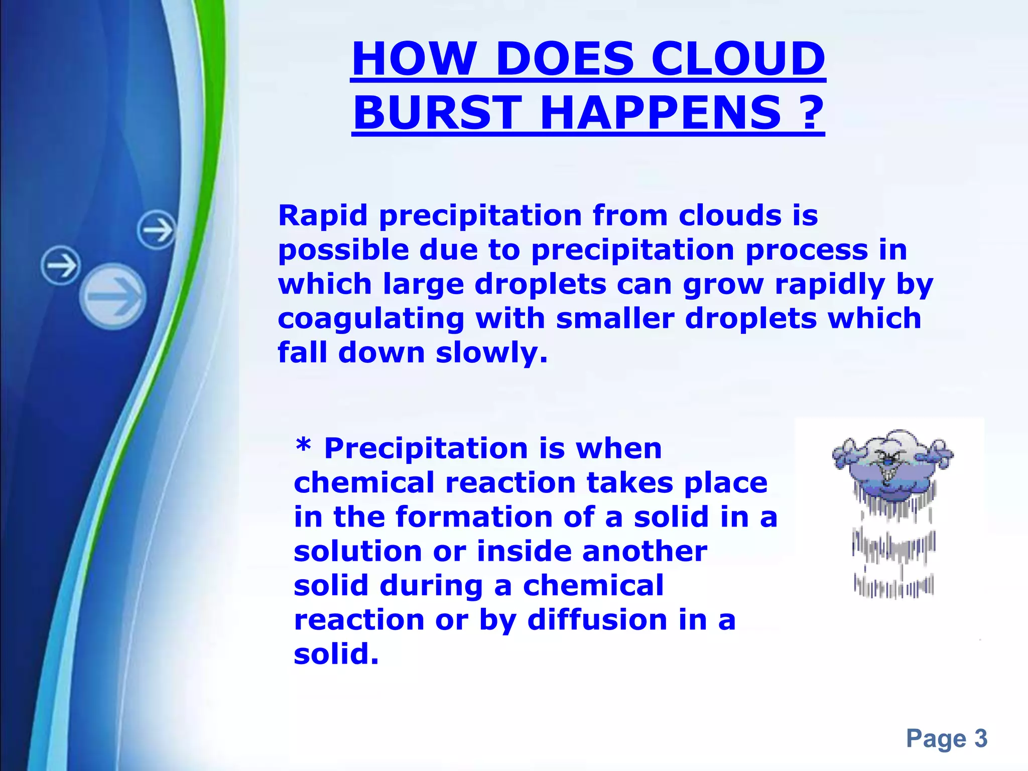 Natural Disaster - Cloud Burst | PPTX