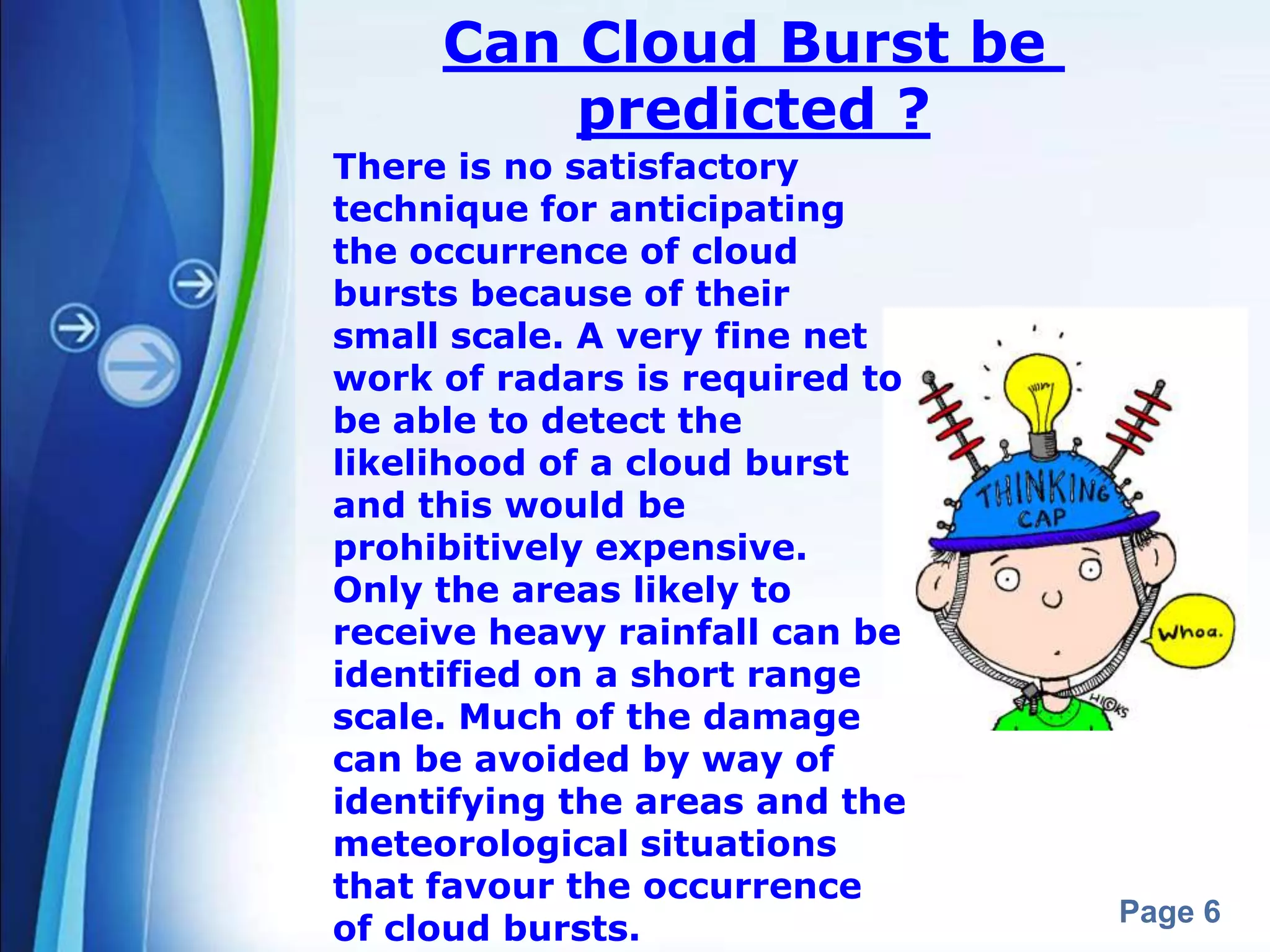 Natural Disaster - Cloud Burst | PPTX