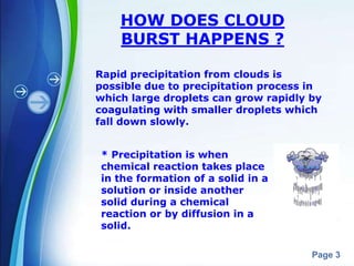 Natural Disaster - Cloud Burst | PPTX